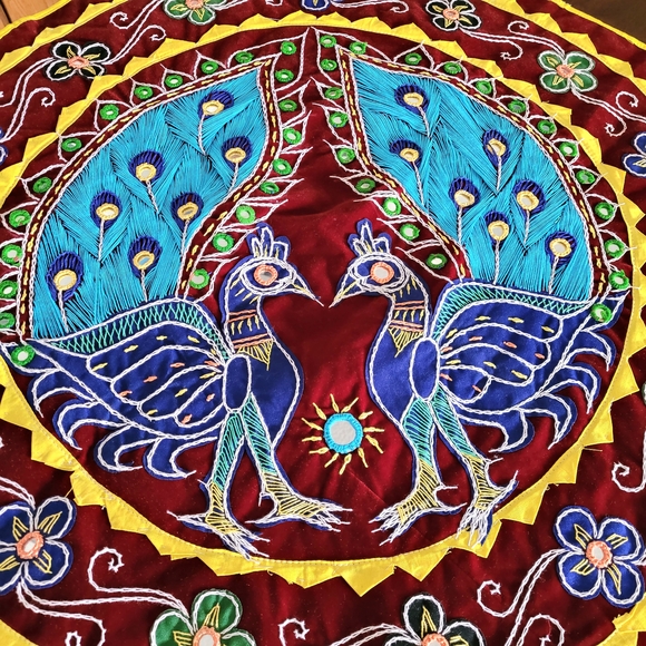 Accents | Hand Embroidered Peacock Wall Art | Poshmark
